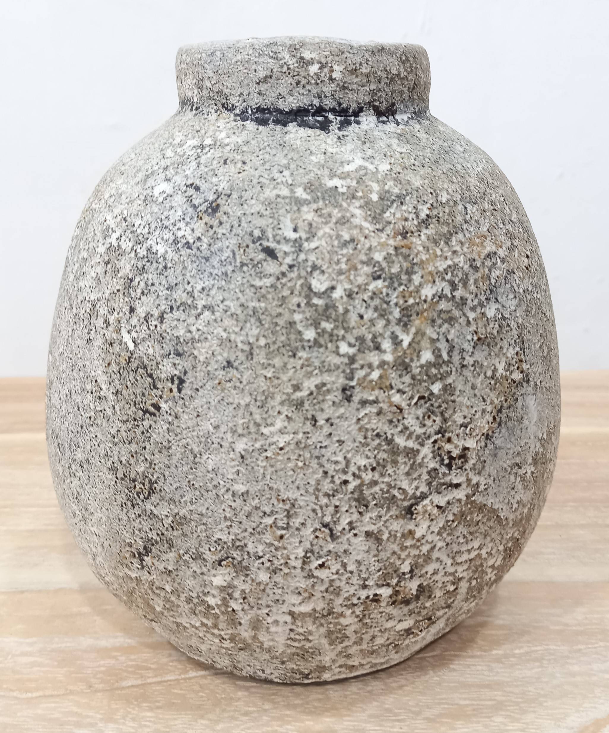 Round Rustic Stone Vase 15cm | Prime Factory Outlet